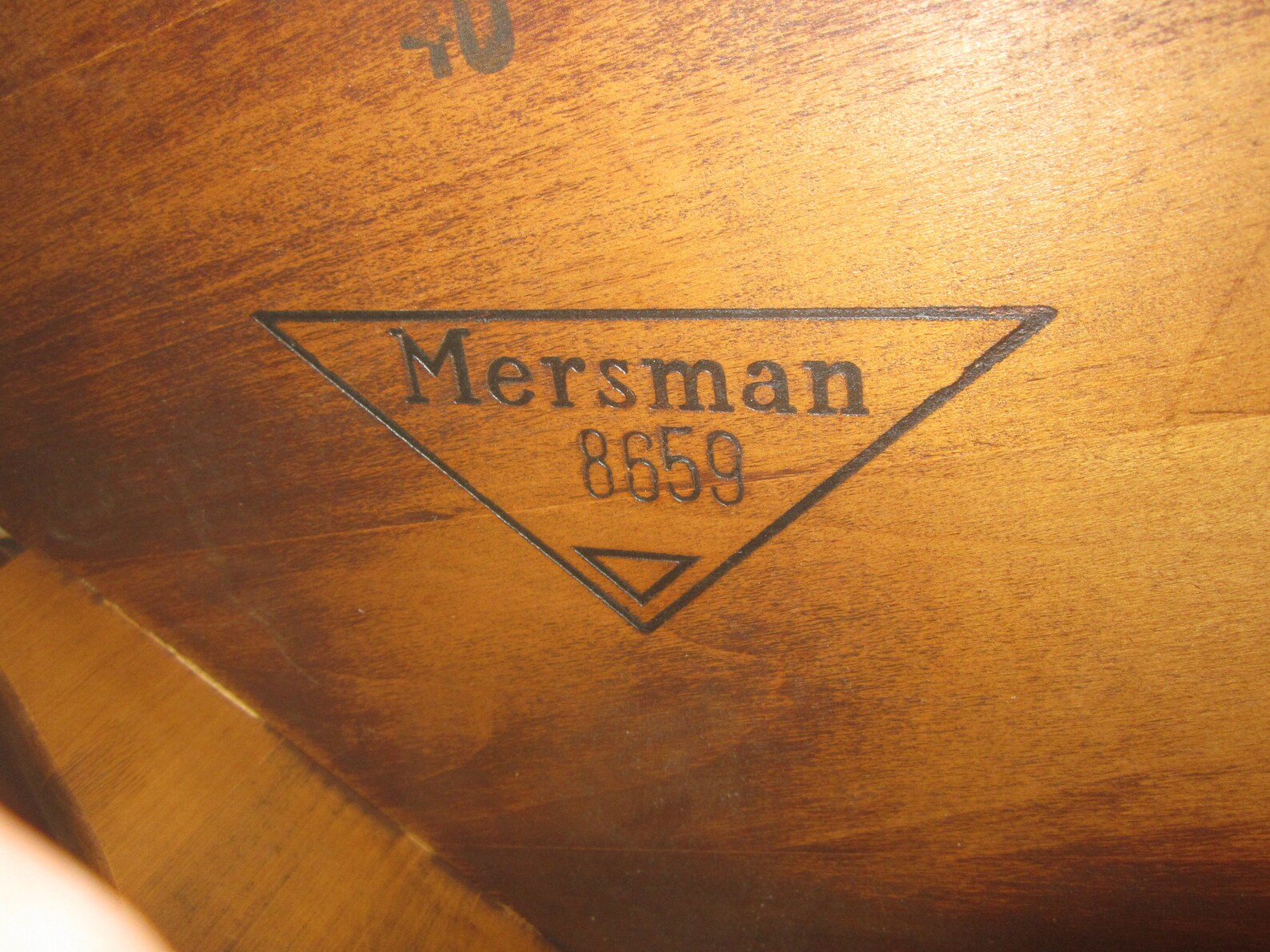 UNIQUE Vtg Mersman 2 Tier Table, Retro Style, W/rail Top, 3 Section ...