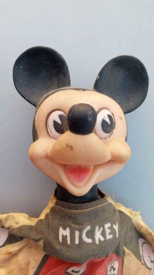Vtg MICKEY MOUSE 1960s Hand Puppet by GUND for Disney Plastic & Cloth ...
