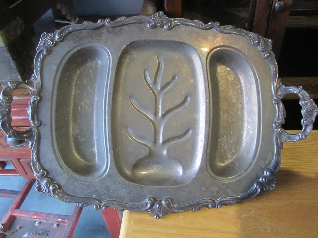 Rare Vintage Metal Carving Platter, Large, Ornate Platter - Etsy