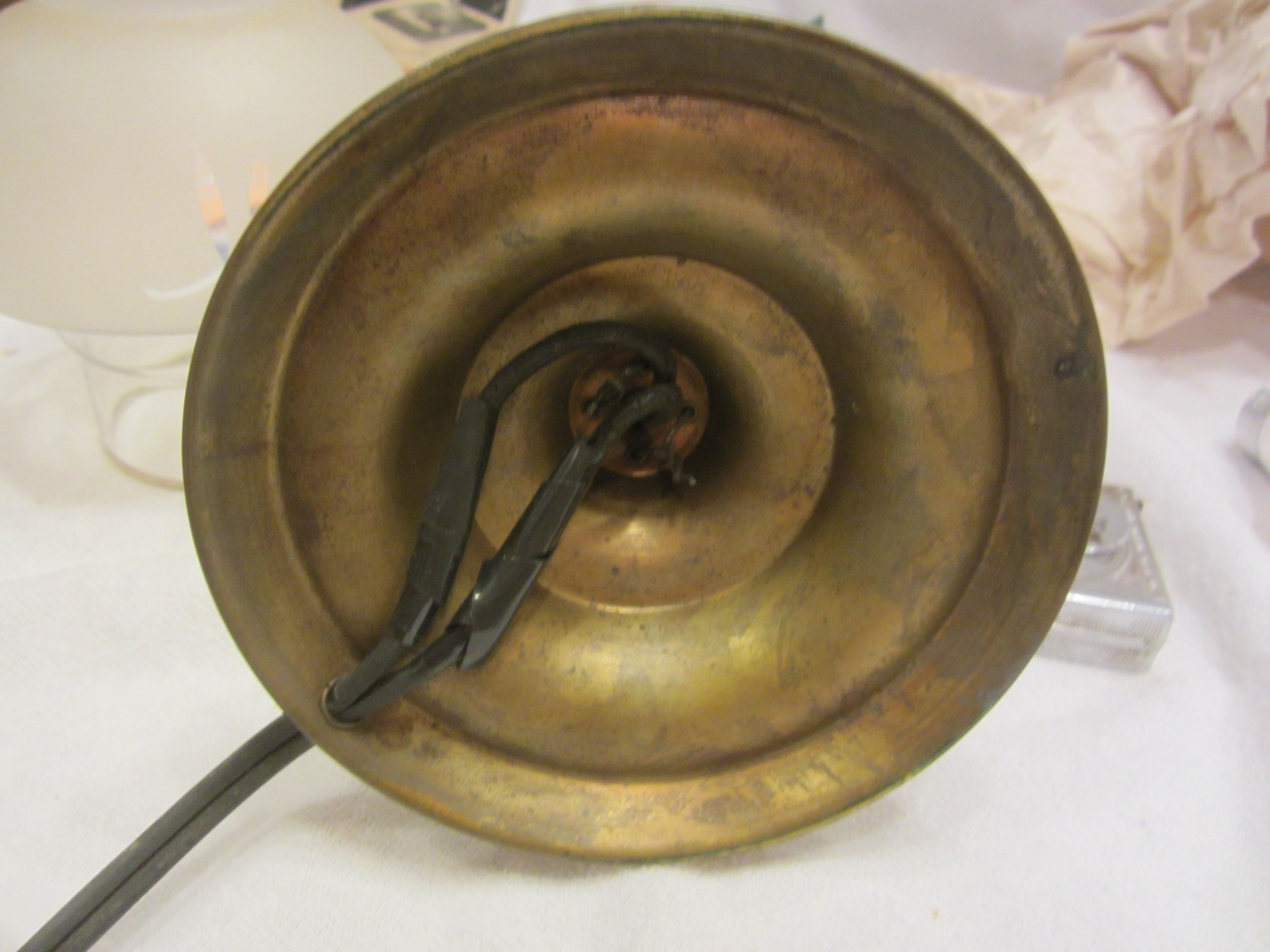 Vtg 40's Glass & Brass Electric Hurricane Lamp, W/dimmer - Etsy