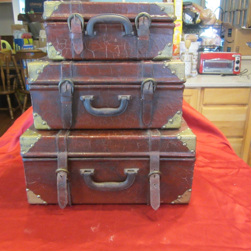 Stacking Suitcases - Etsy