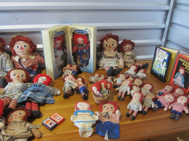 Rare Vtg Collection of RAGGEDY ANN & ANDY Dolls Memorabilia - Etsy