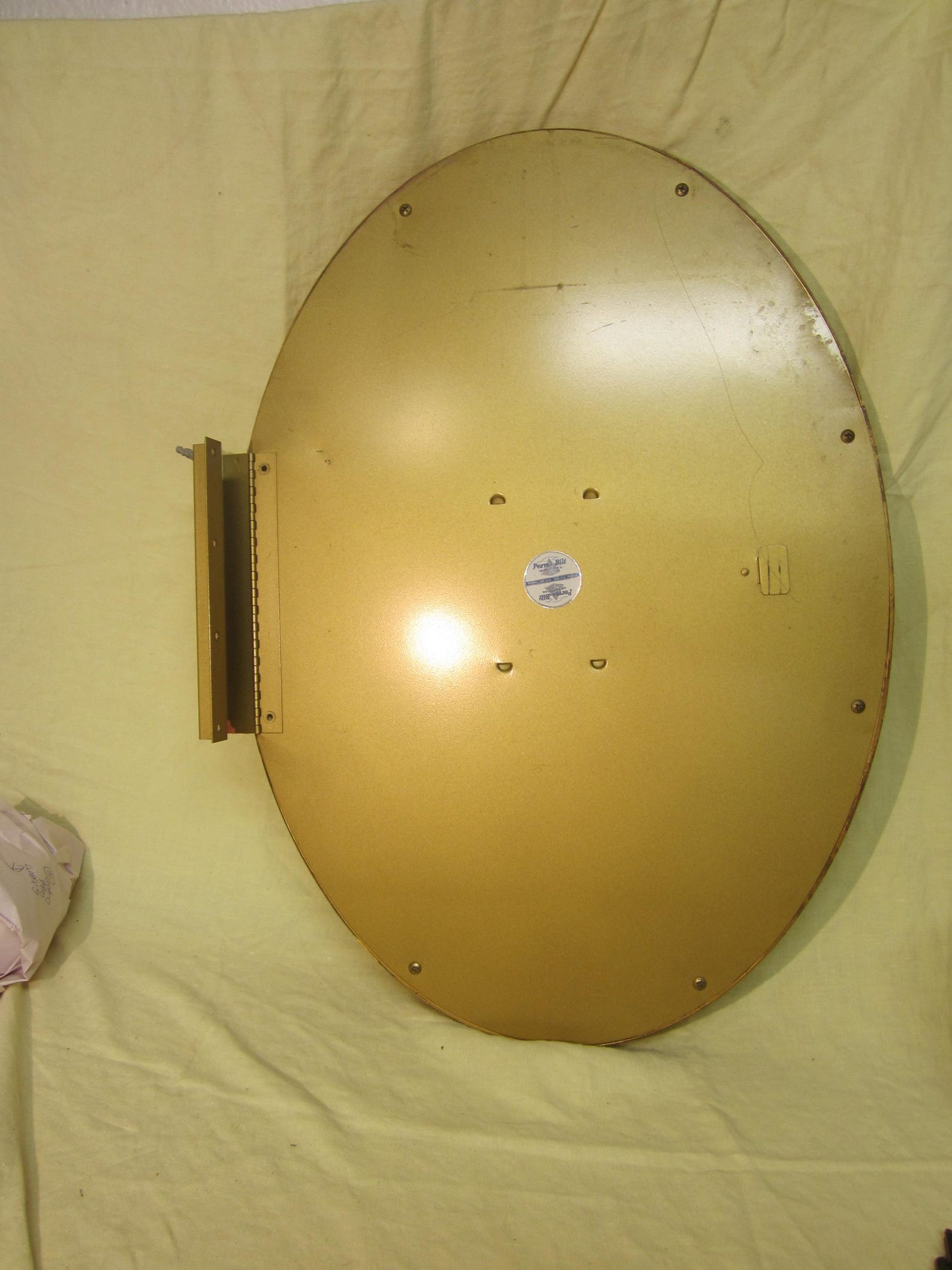 Vtg 50's Perma-bilt Mirror From a Medicine Cabinet, Gold Tone Antiqued ...