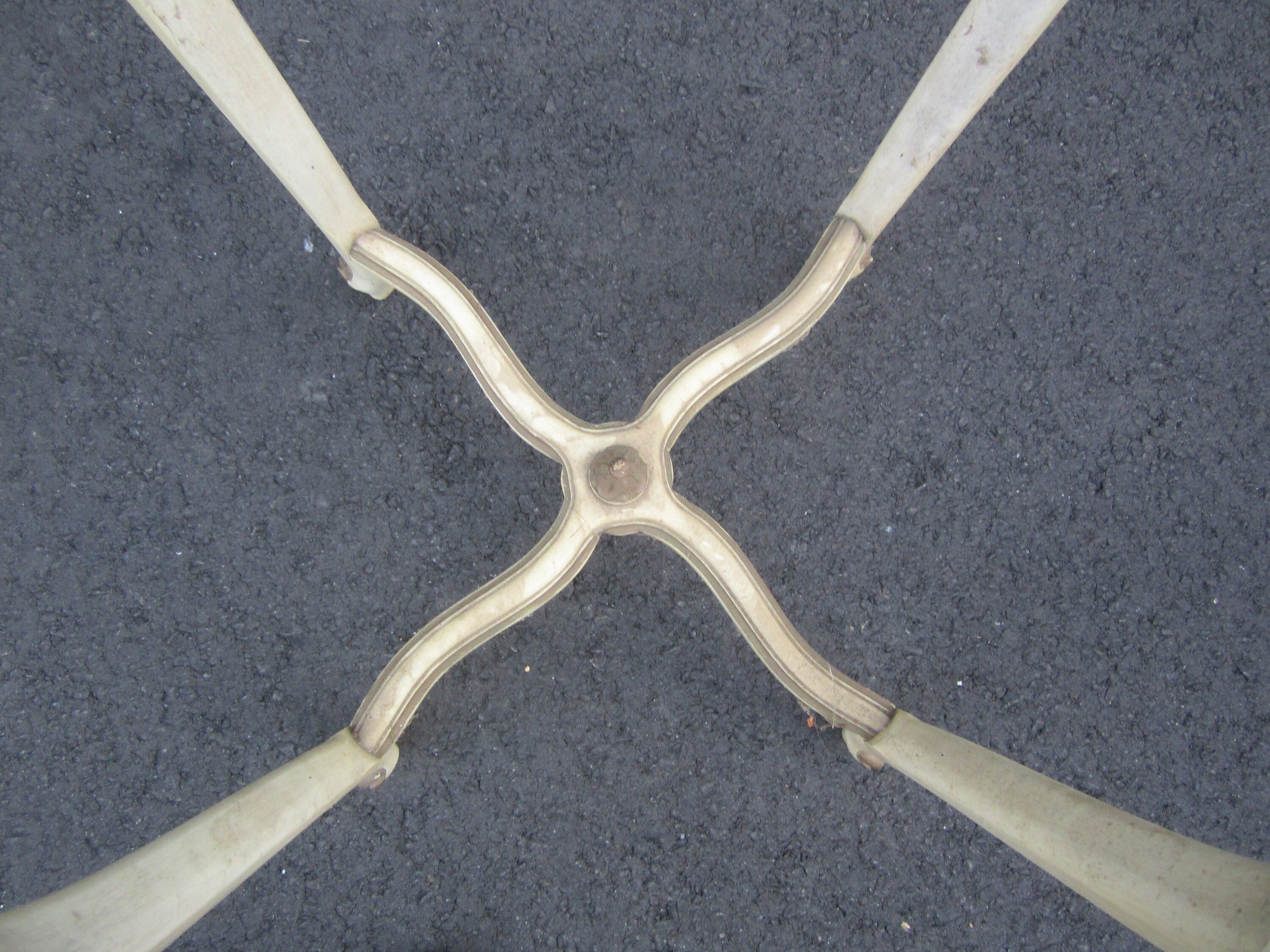 Vtg Round Accent/lamp Table Frame W/glass Top, DIY Project, NO Shipping ...