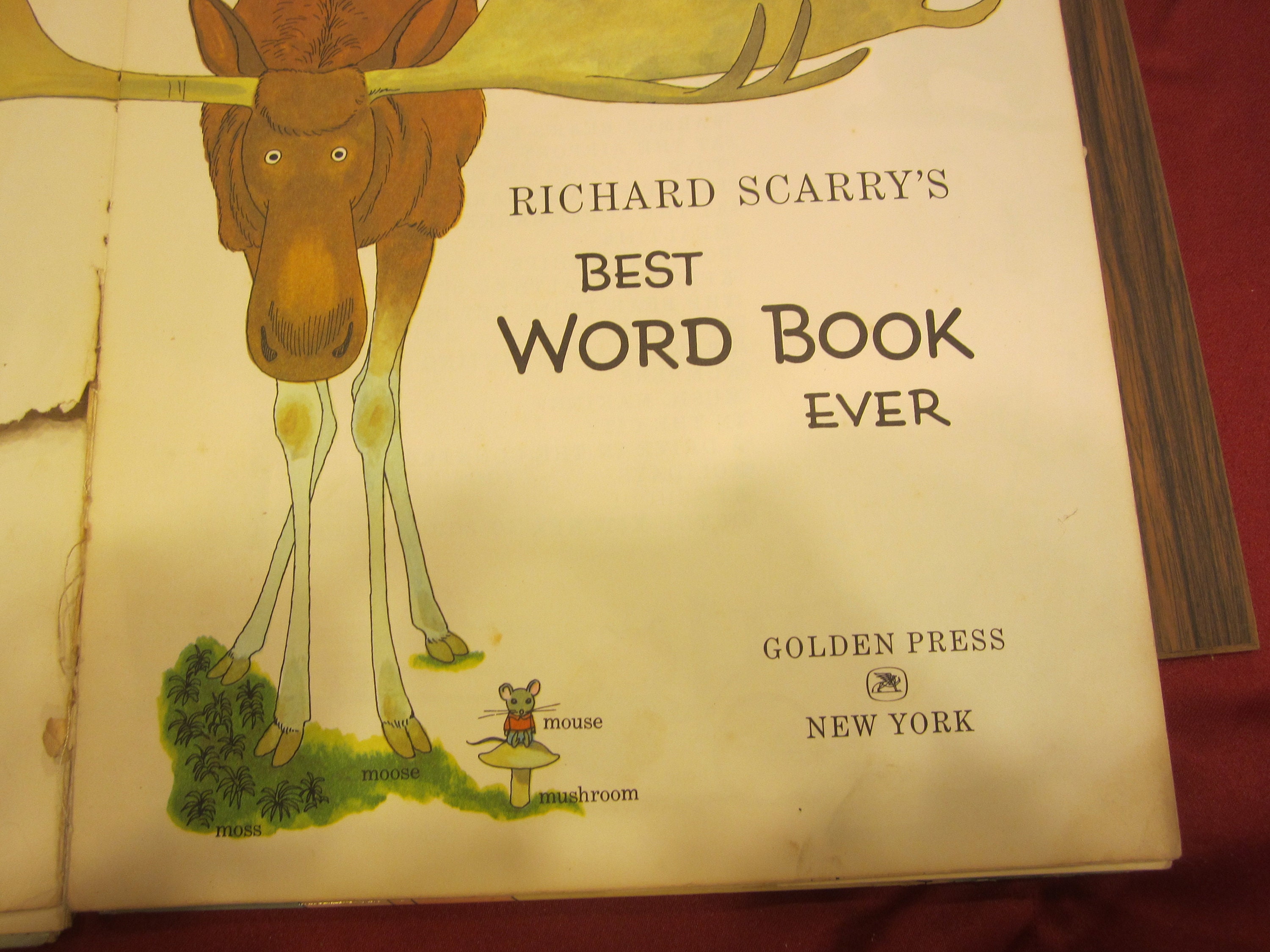 VTG 1969 Best Word Book Ever, by Richard Scarry - Etsy