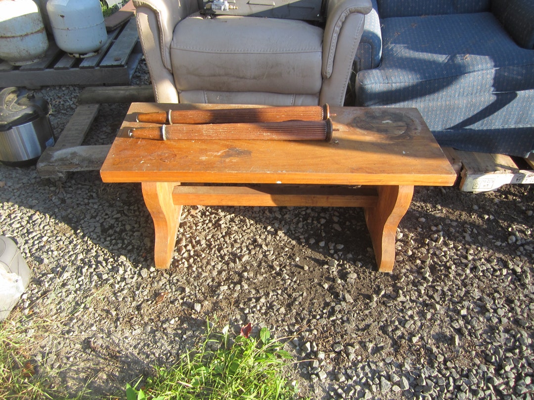 Vtg Solid Wood Bench, Handmade Bench or Table, NO Shipping, PICK up ...