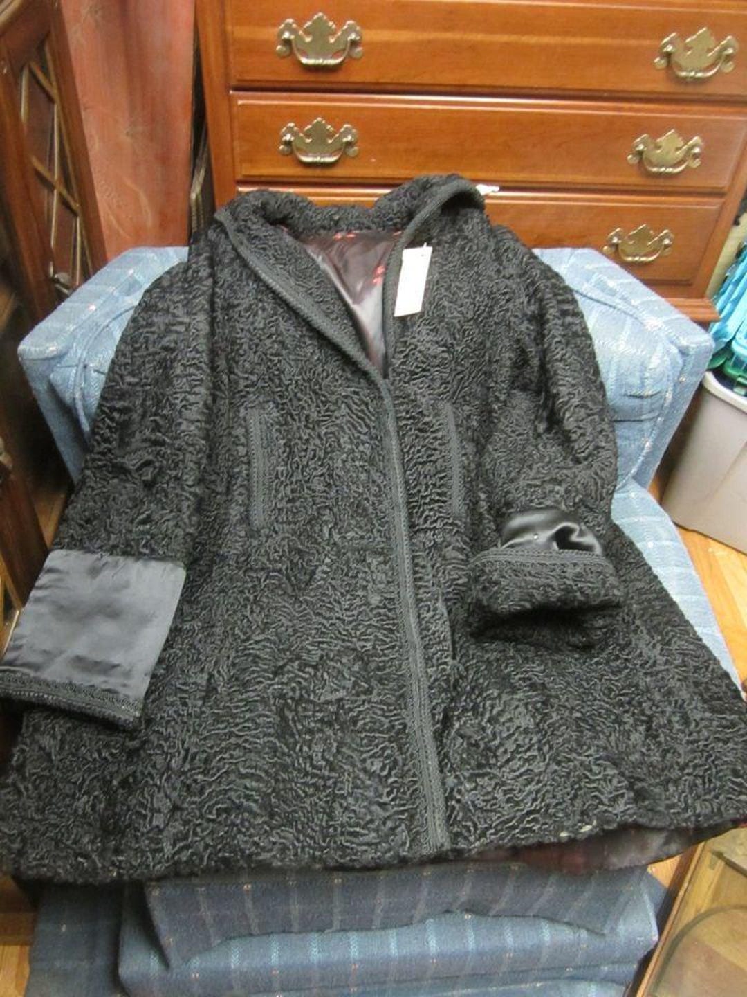 Period Style 50's Beautiful Persian Wool Coat W/satin Lining Custom ...