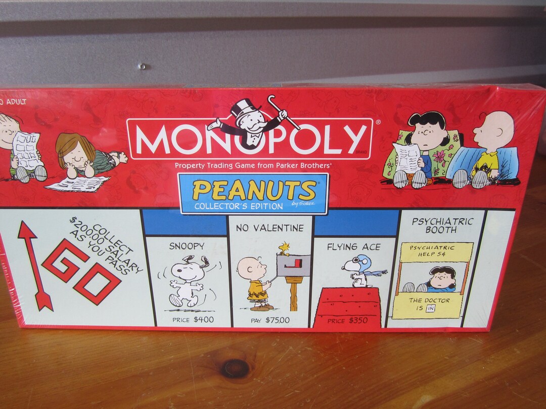 Vtg 2002 PEANUTS Themed MONOPOLY Game W/collectible Pewter - Etsy