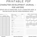 Character Development Journal for Writers - Create & Develop Character ...