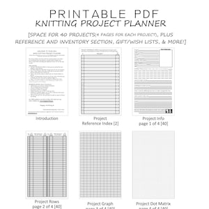 Knitting Project Planner (knitting Planner / Knitting Journal) - A ...