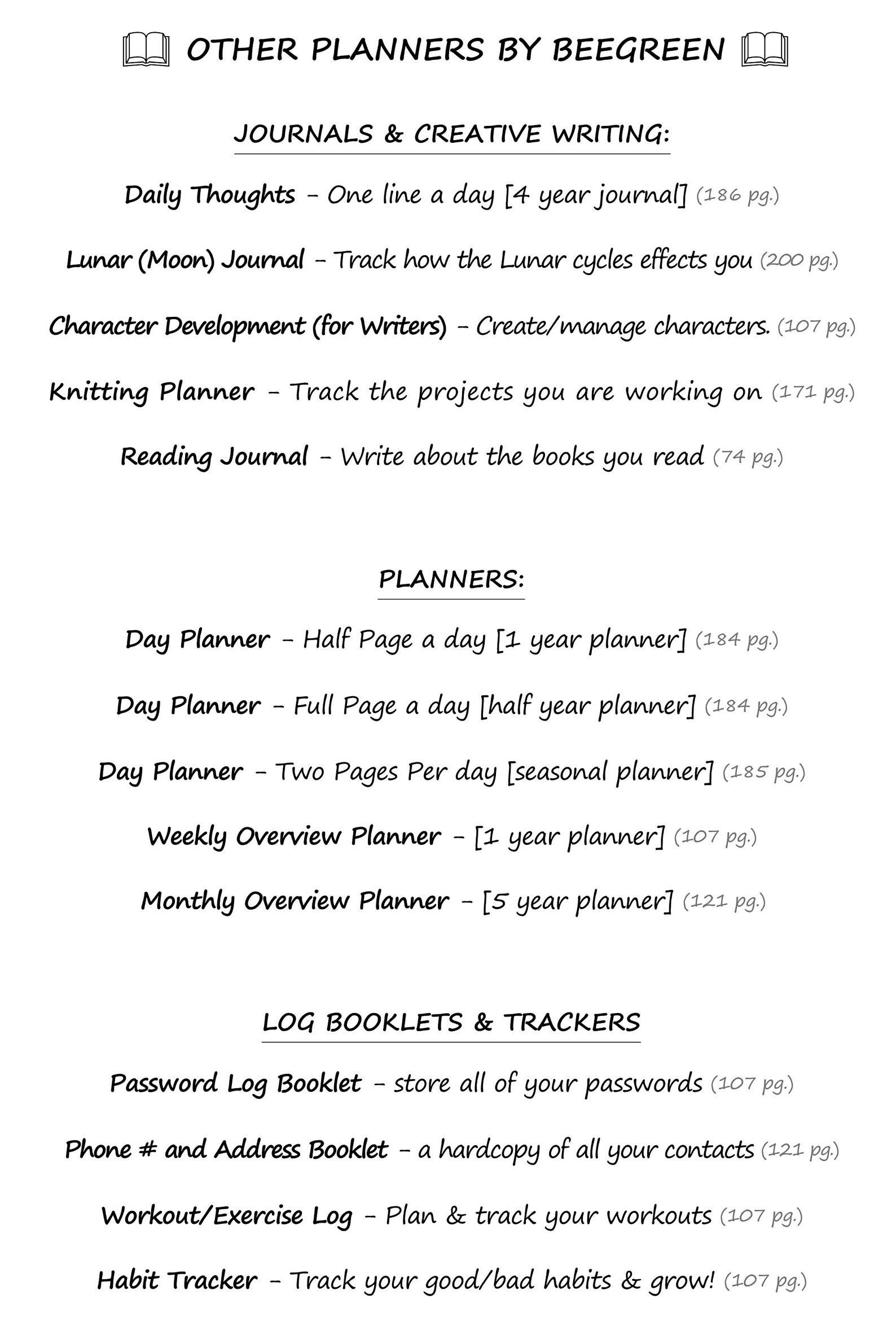 Lunar Journal / Moon Journal - Track Your Relationship to Lunar Phases ...