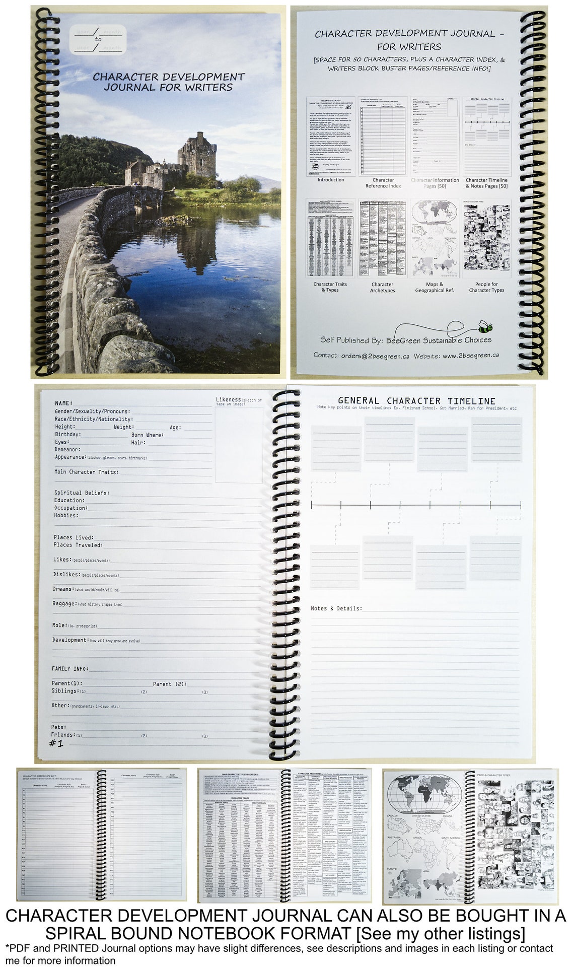 Character Development Journal for Writers Create & Develop Character ...