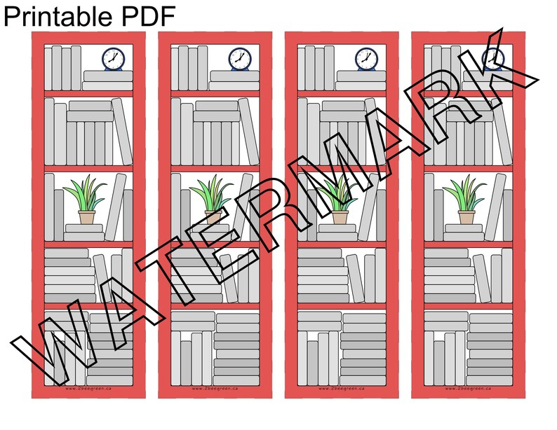 Reading Tracker Bookmark - Fill in Your Little Bookshelf Library as You ...