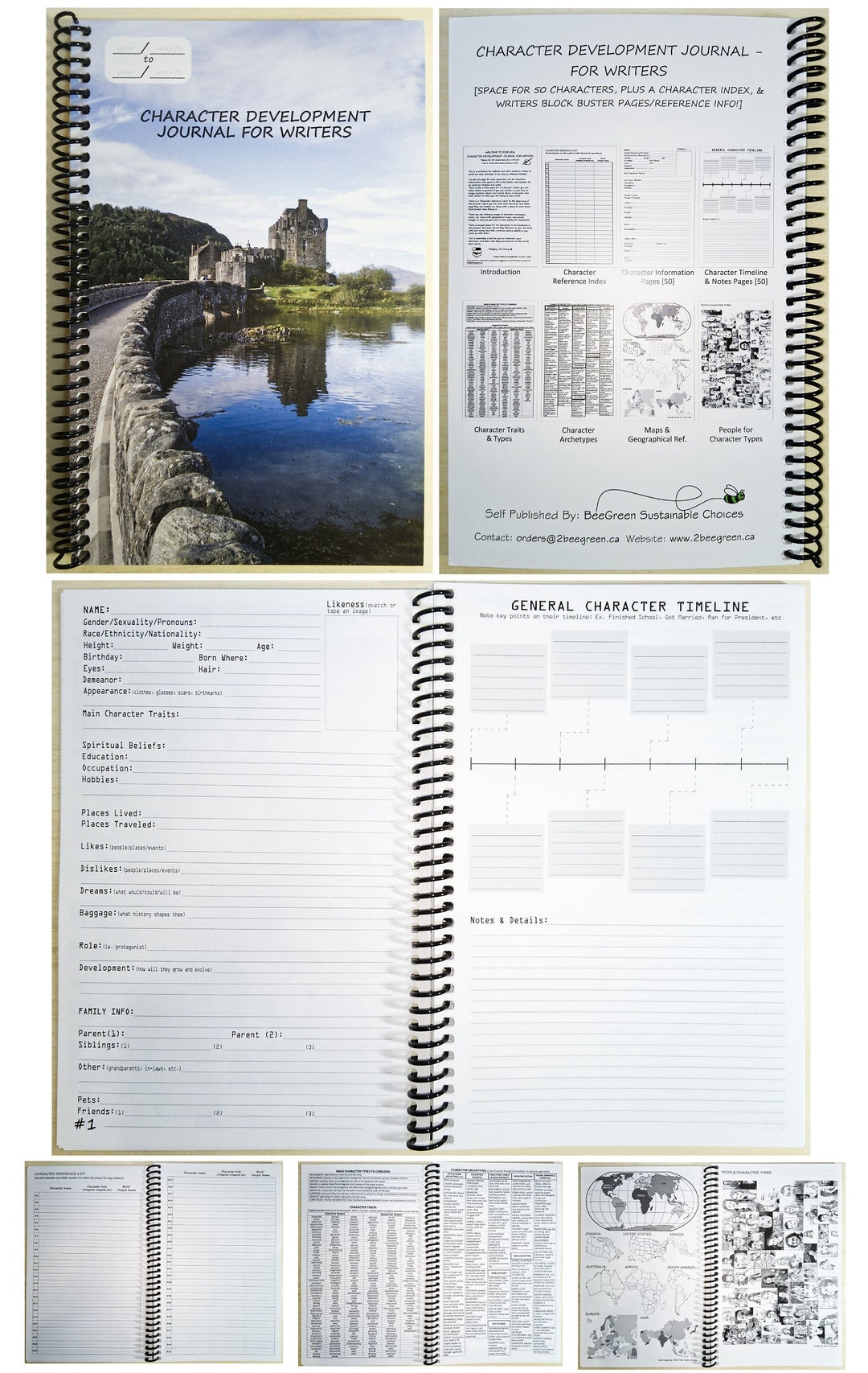 Character Development Journal for Writers [spiral Bound] - Create ...