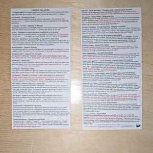 NEW~PDF Logical Fallacy Bookmark - Quick Reference - Debating ...
