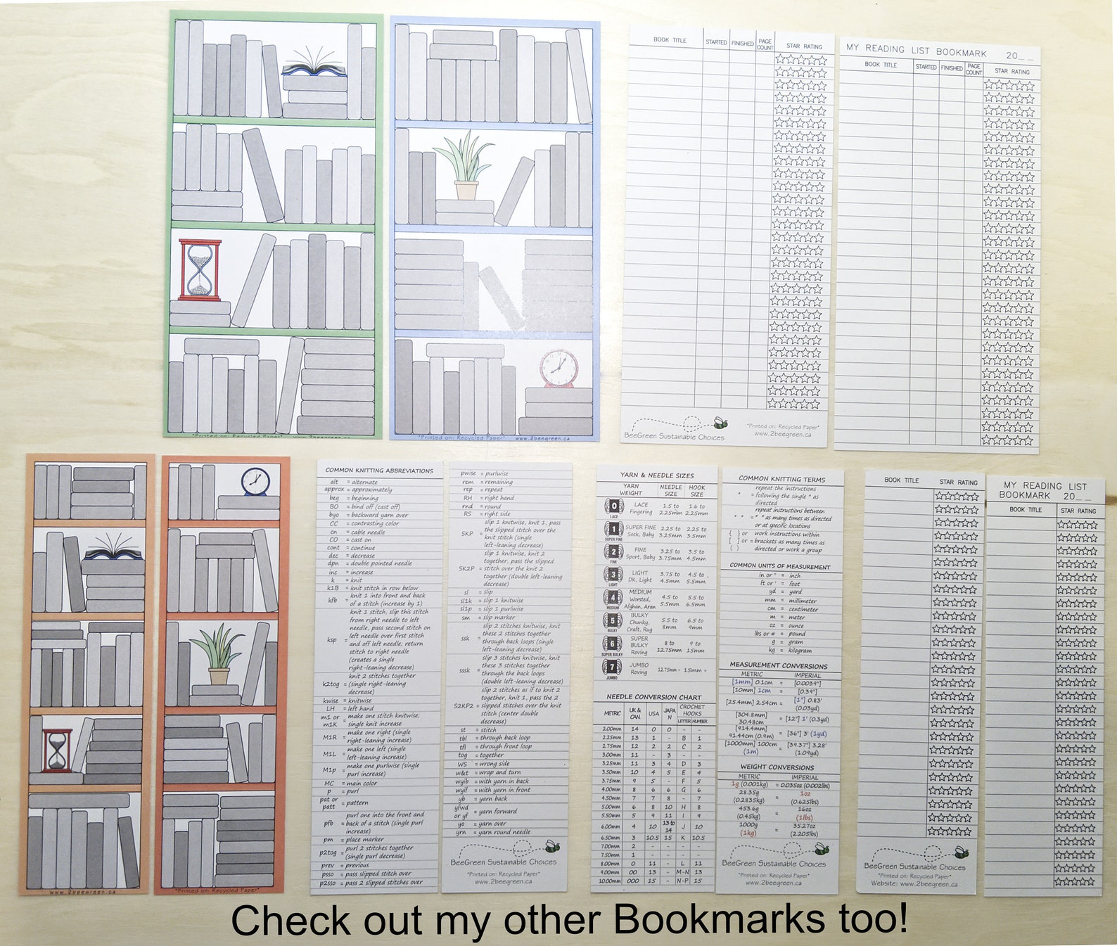 Reading Tracker Bookmarks, Fill in Your Books as You Read x2 Printable ...