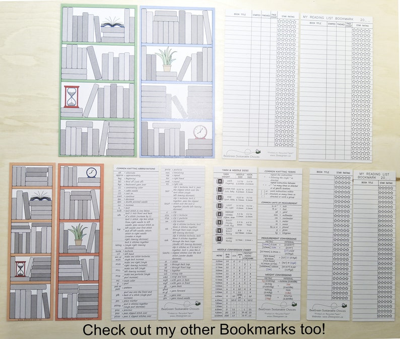 Reading Tracker Bookmarks, Fill in Your Books as You Read x2 Printable ...