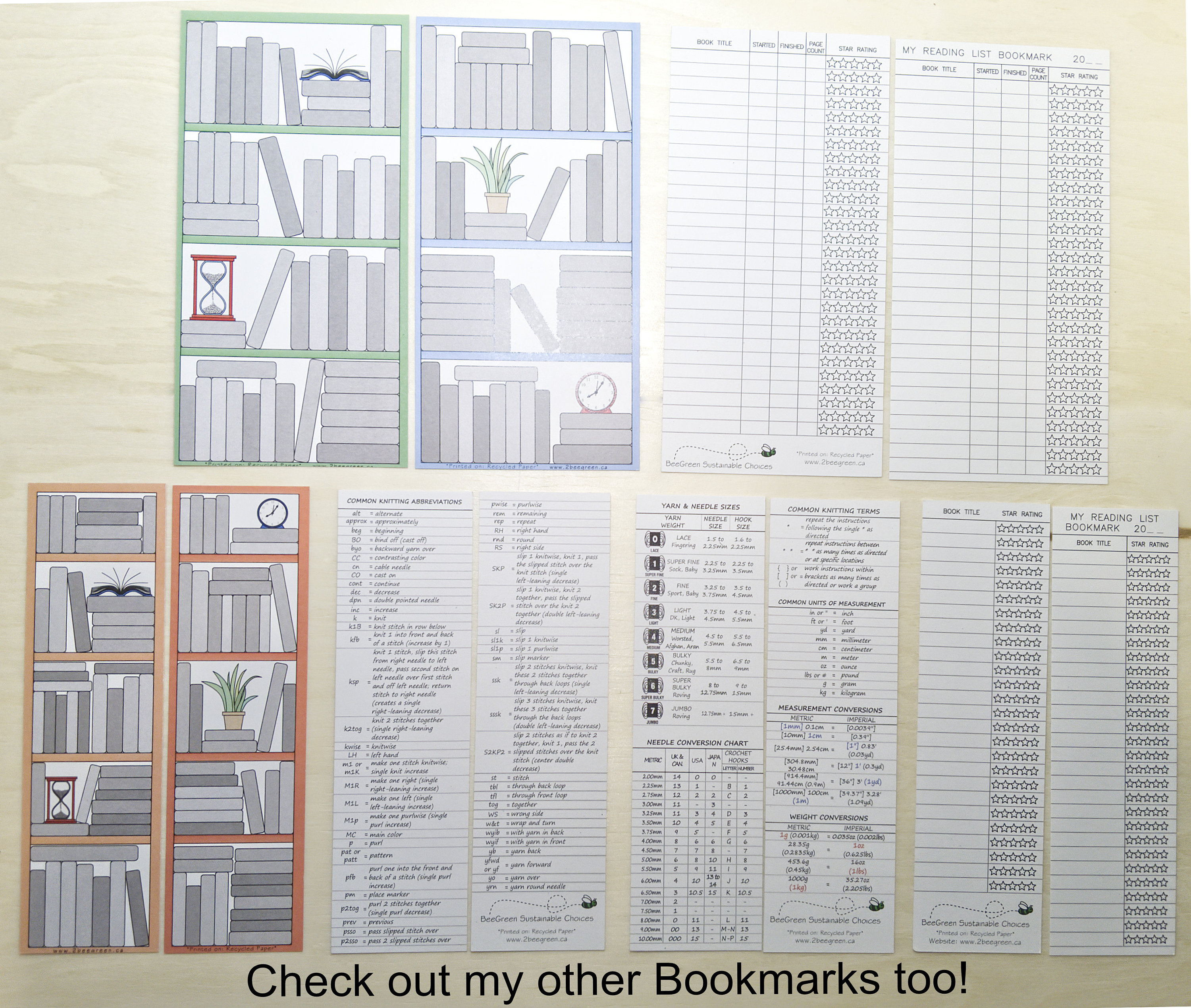 X2 Bookmarks Reading Review & Log Bookmarks x2 Printable Pdfs in One ...