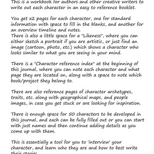 Character Development Journal for Writers - Create & Develop Character ...