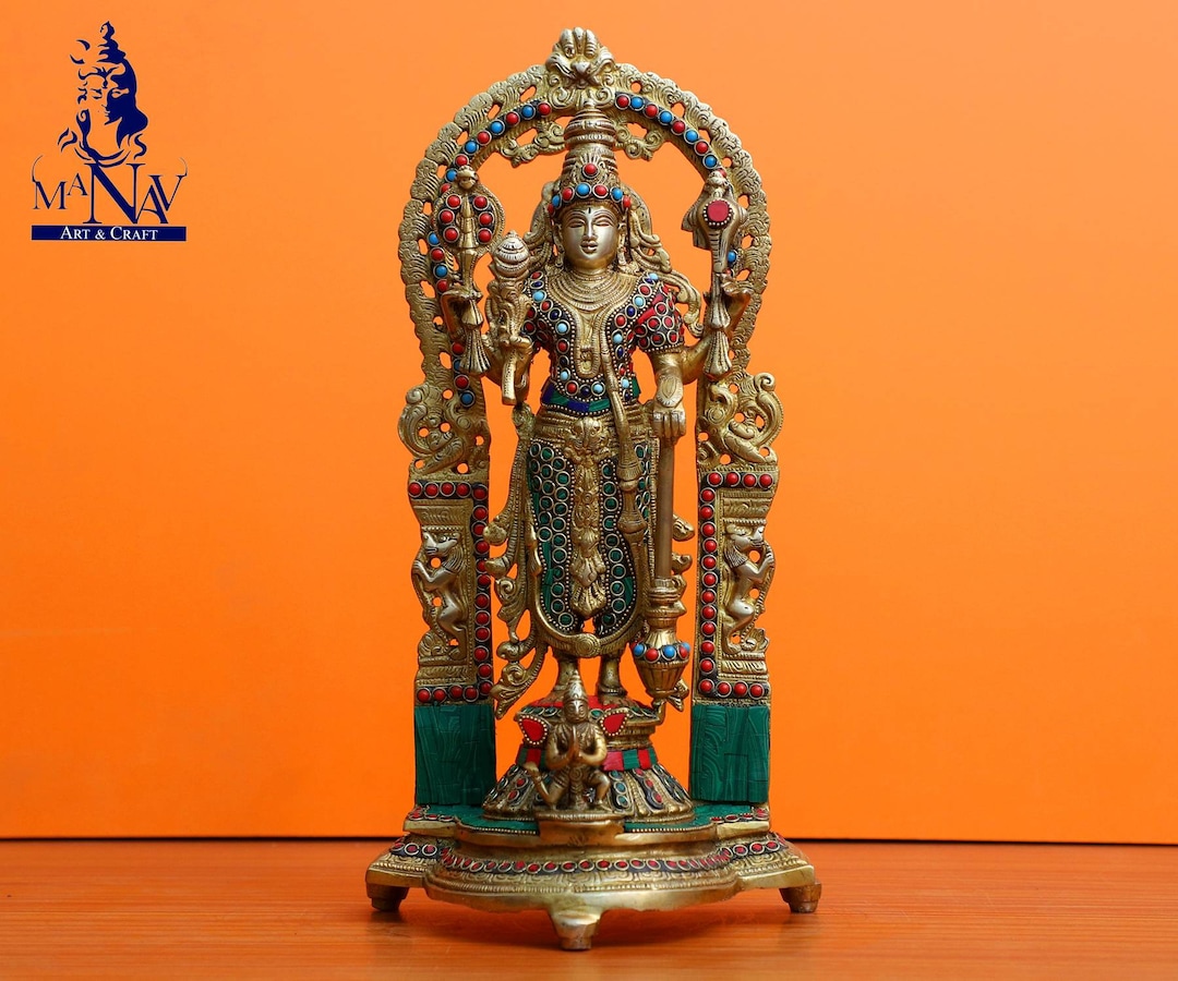 Vishnu Narayan Statue- 40CM Narayana Statue, Standing Vishnu Idol, Lord ...