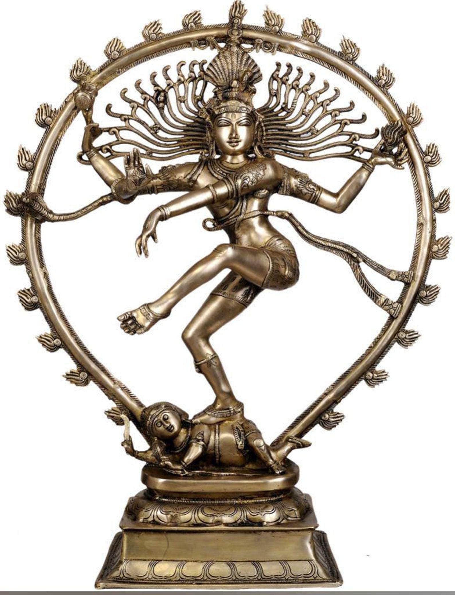Large Brass Nataraj Statue: Dancing Shiva Idol (87.5 CM) - Etsy