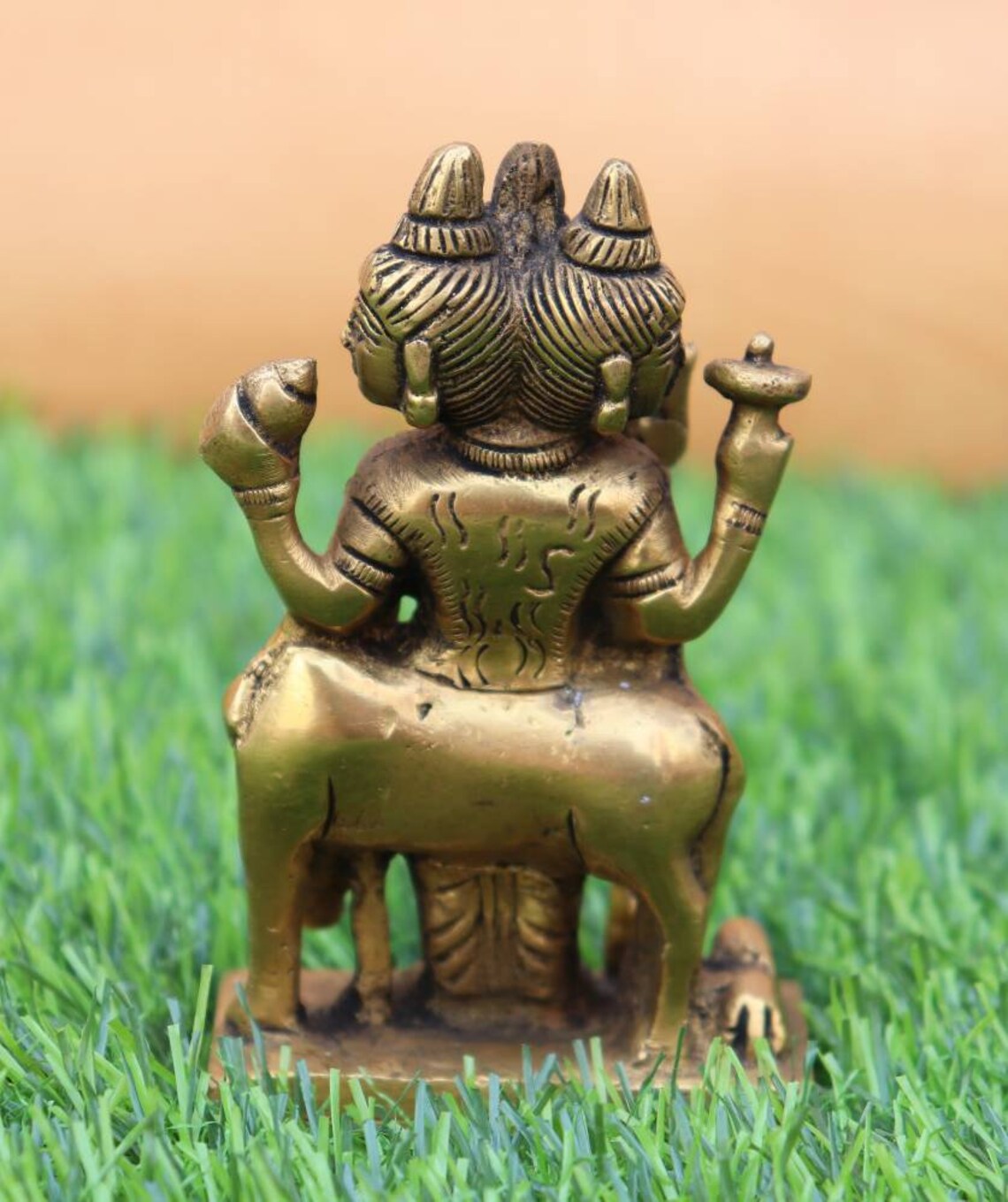 Brass Dattatreya Statue: Three Faces God Idol (11cm) - Etsy