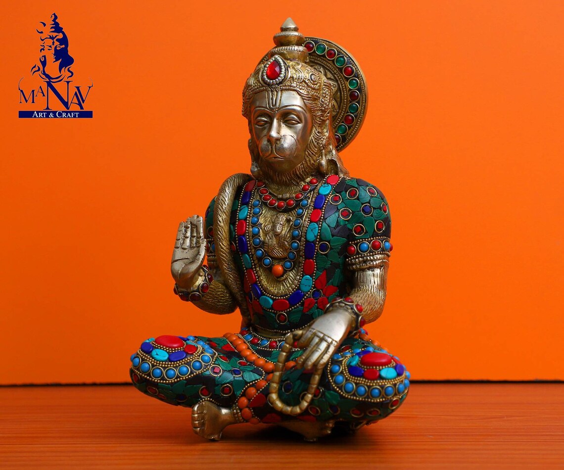 Brass Hanuman Statue 28CM Brass Hanuman Statue Hanuman Idol | Etsy