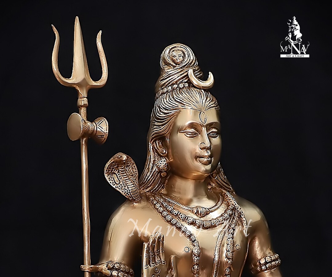 Brass Shiva Statue, 50CM Shiva Idol, Adi Yogi Shiva, Shiva Idol, Shiva ...