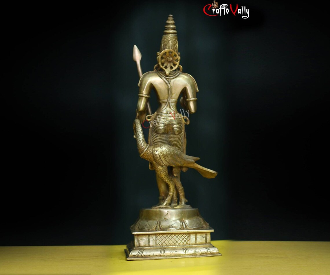 Kartikeya 40cm/16inch Statue Brass Karthikeyan Statue | Etsy