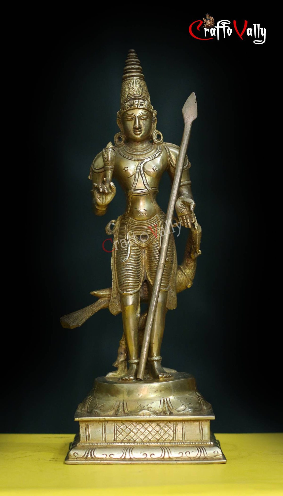 Kartikeya 40cm/16inch Statue Brass Karthikeyan Statue - Etsy