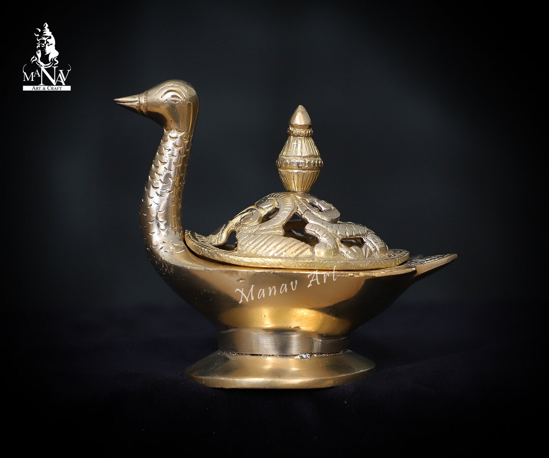 Brass Dhoop Dani, 16CM Brass Loban Lamp, Brass Loban Burner, Brass ...