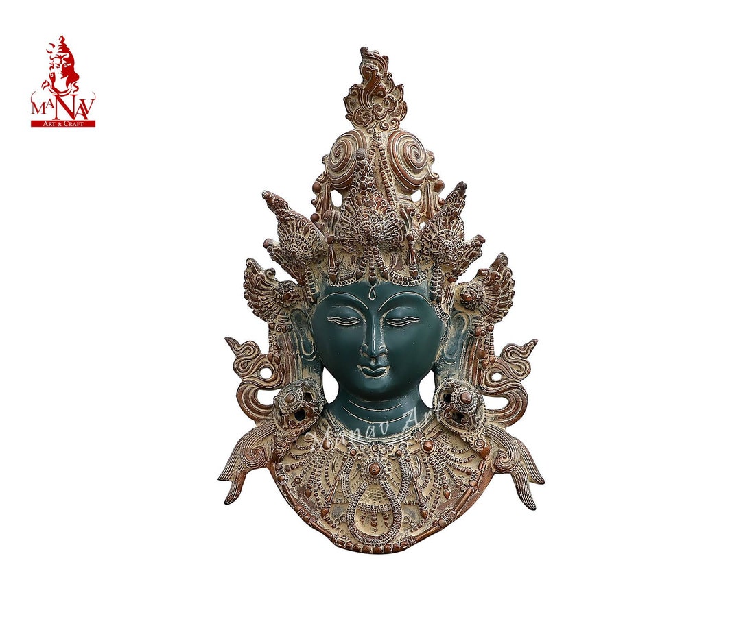 Brass Tara Face, 40 CM Tara Face Mask, Wall Hanging Tara Face, Tara ...