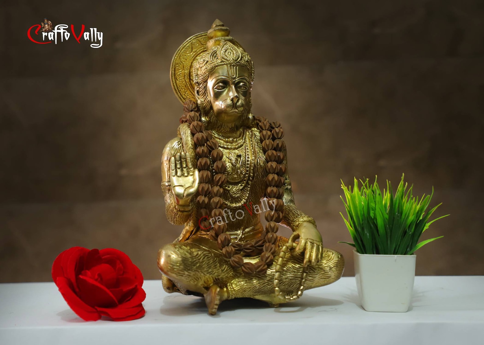 Brass Hanuman 28CM Statue Balaji Maharaj Monkey God Maruti | Etsy