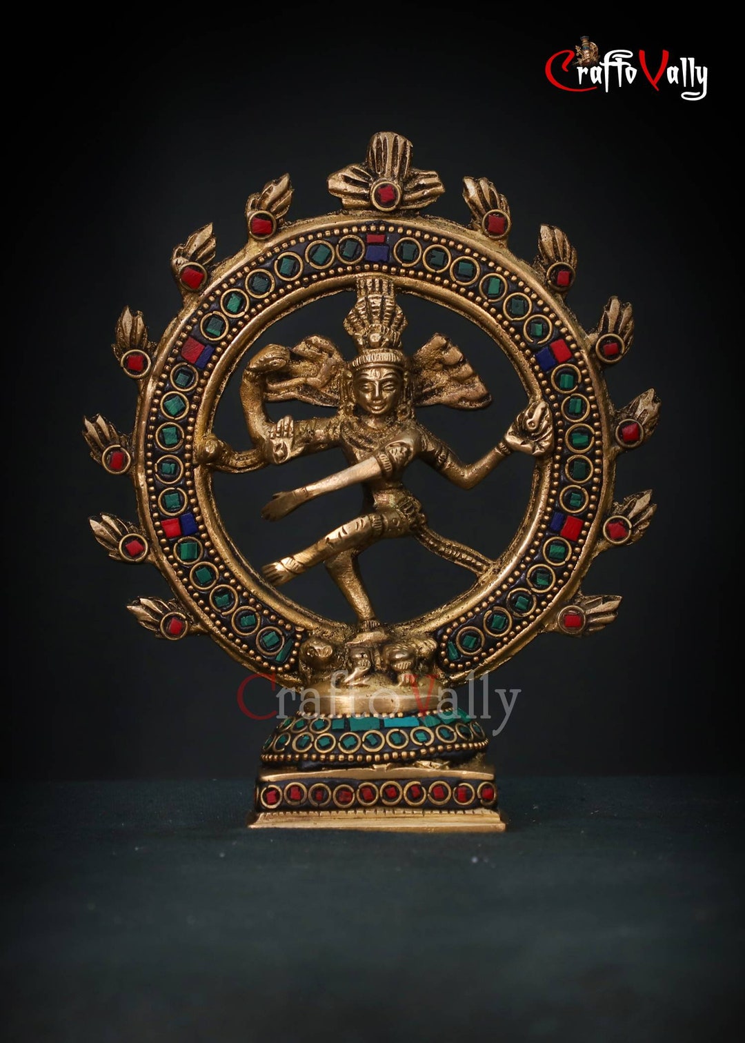 Brass Natraj Statue, 15 CM Dancing Shiva Idol, Rudra Shiva Figurines ...