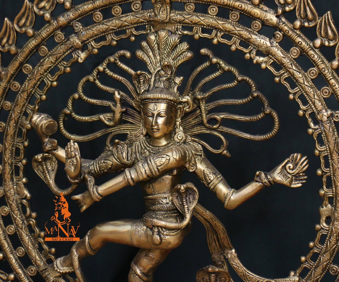 Large Brass Nataraj Statue: Dancing Shiva Idol (69CM) - Etsy