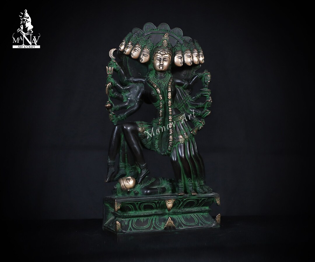 Brass Maha Kali Statue, Goddess Kali Maa 40 CM Statue, Kalika, Kali ...
