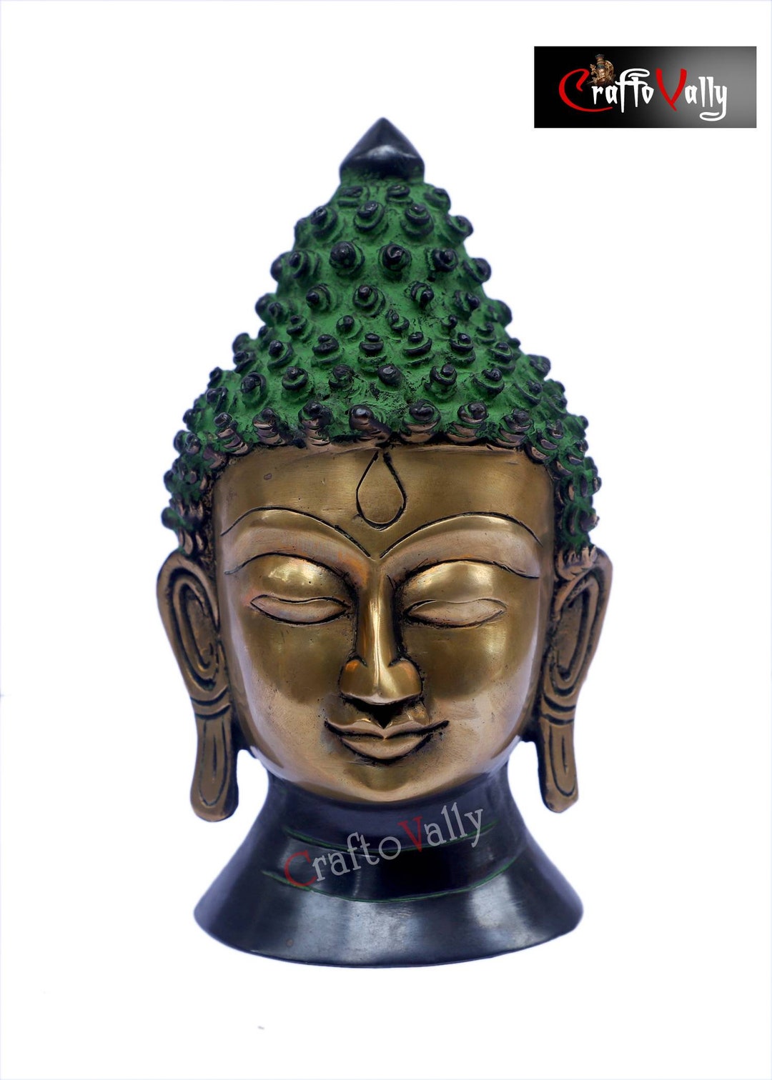 Brass Buddha Head, Antique Colour Buddha Head,buddha Idol,buddha Head ...