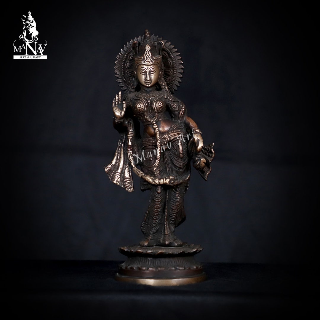 Brass Goddess Radha 26 CM Statue, Radha Idol, Radha Rani Figurine for ...