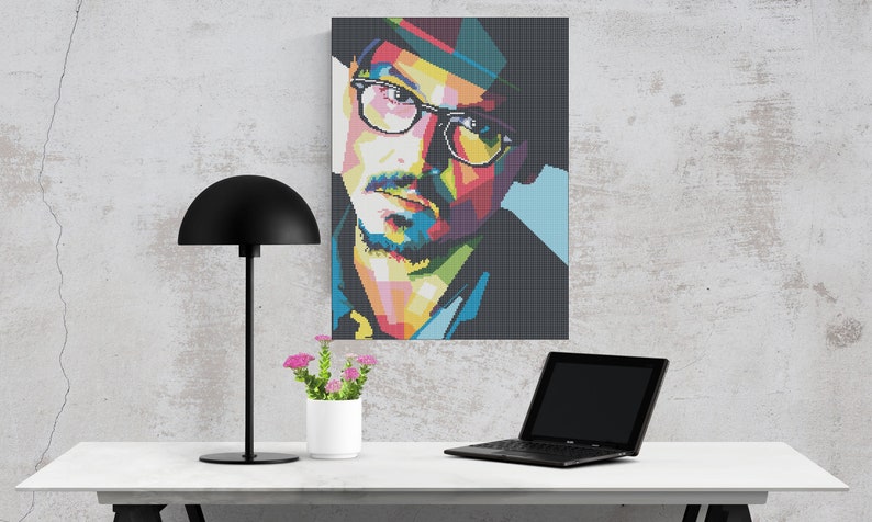 Johnny Depp Pop Art Cross Stitch Pattern/ Digital PDF Cross - Etsy