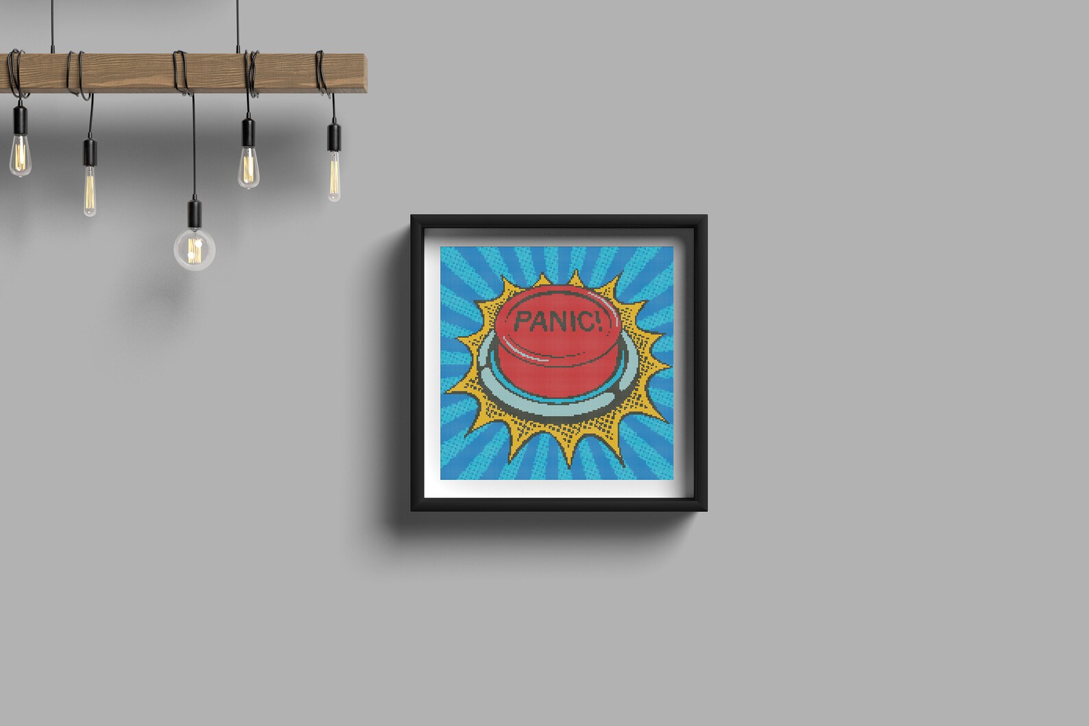 Panic Pop Art Cross Stitch Pattern/ Digital PDF Cross Stitch Pattern - Etsy