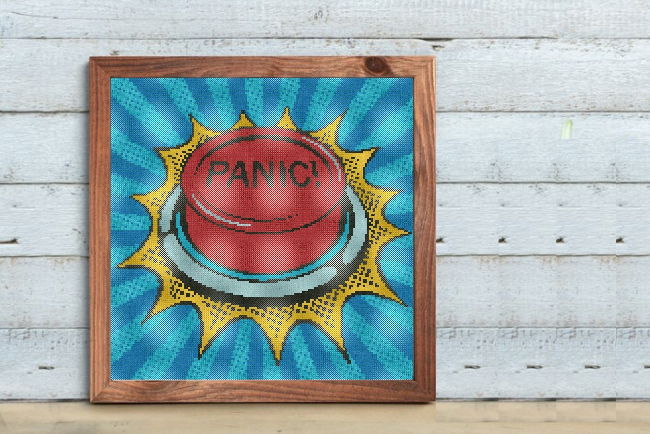 Panic Pop Art Cross Stitch Pattern/ Digital PDF Cross Stitch Pattern - Etsy
