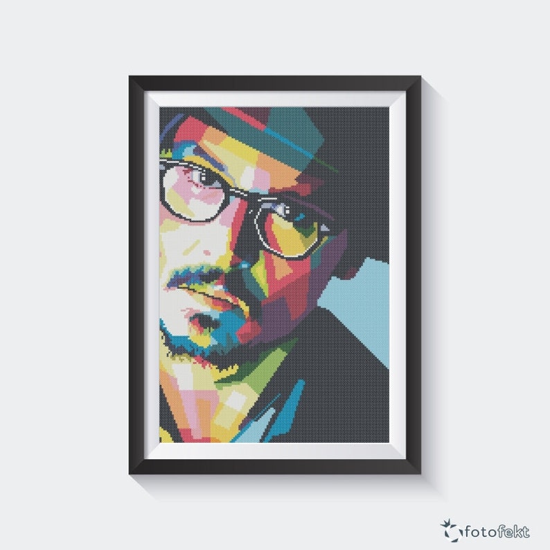 Johnny Depp Pop Art Cross Stitch Pattern/ Digital PDF Cross Stitch ...