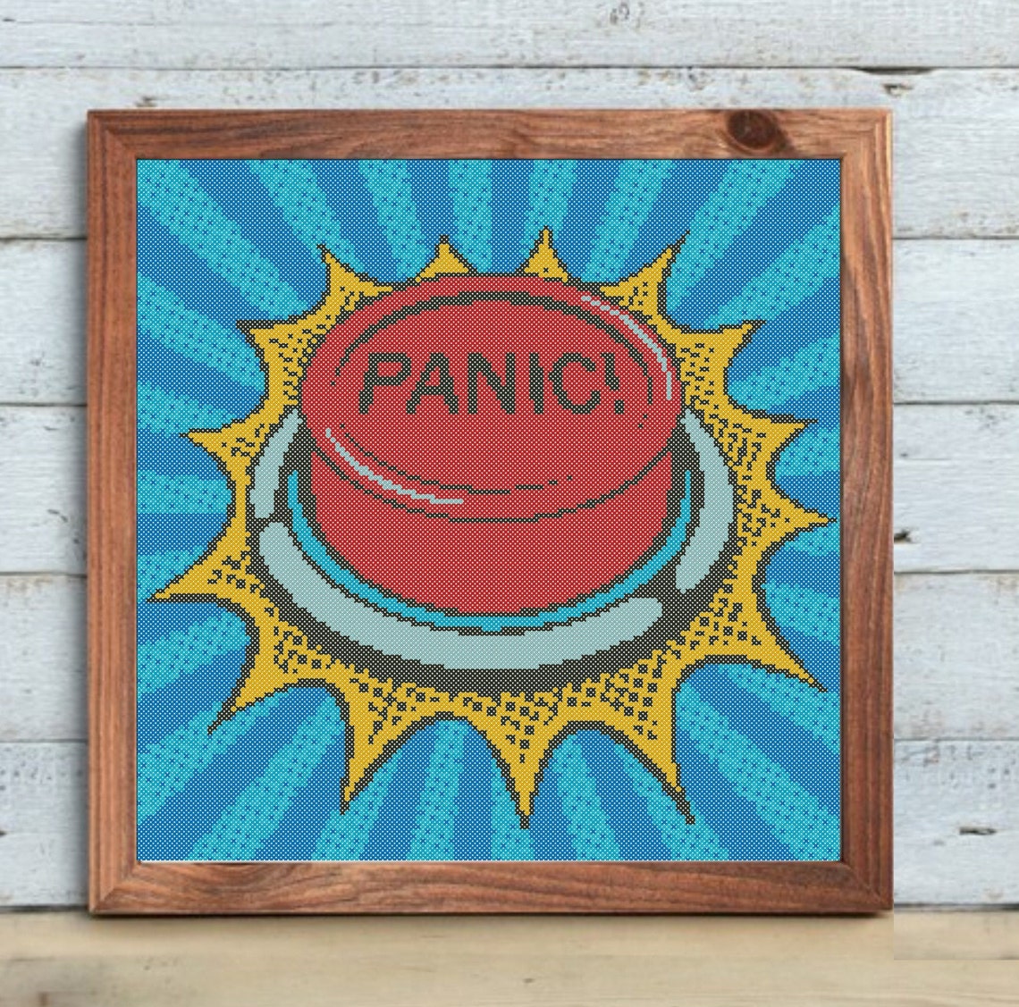 Panic Pop Art Cross Stitch Pattern/ Digital PDF Cross Stitch Pattern - Etsy