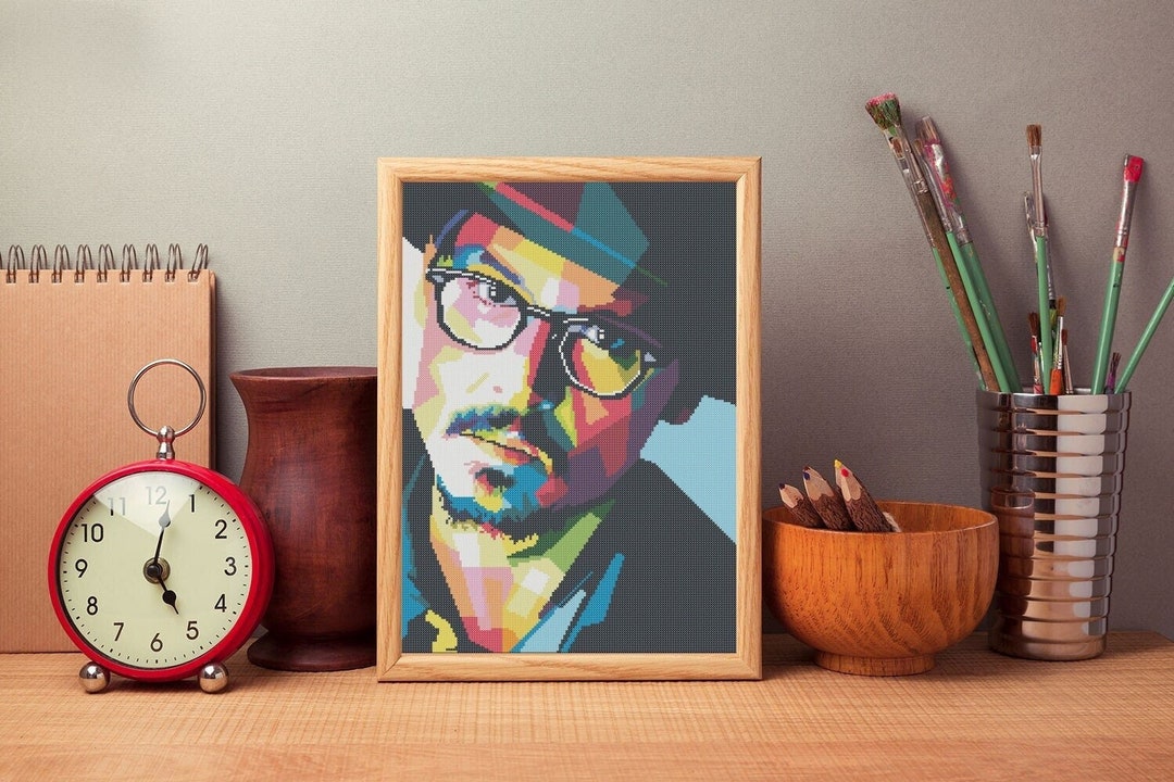 Johnny Depp Pop Art Cross Stitch Pattern/ Digital PDF Cross - Etsy