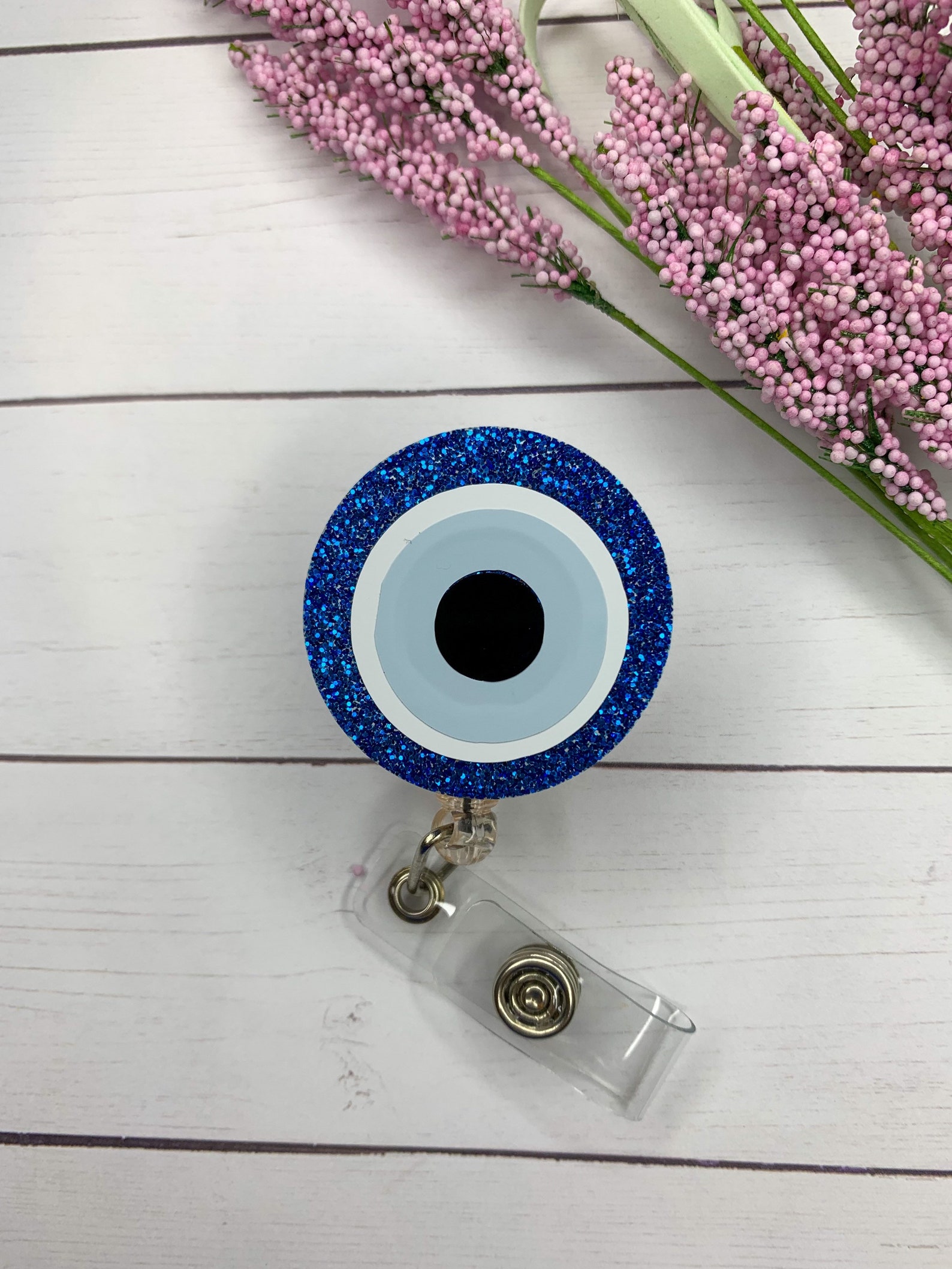 Evil eye badge reel/ ID holder/Badge Reel /Mouse evil eye | Etsy