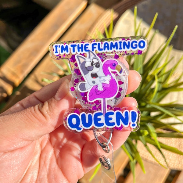 Muffin Bluey Flamingo Queen Svg - Etsy