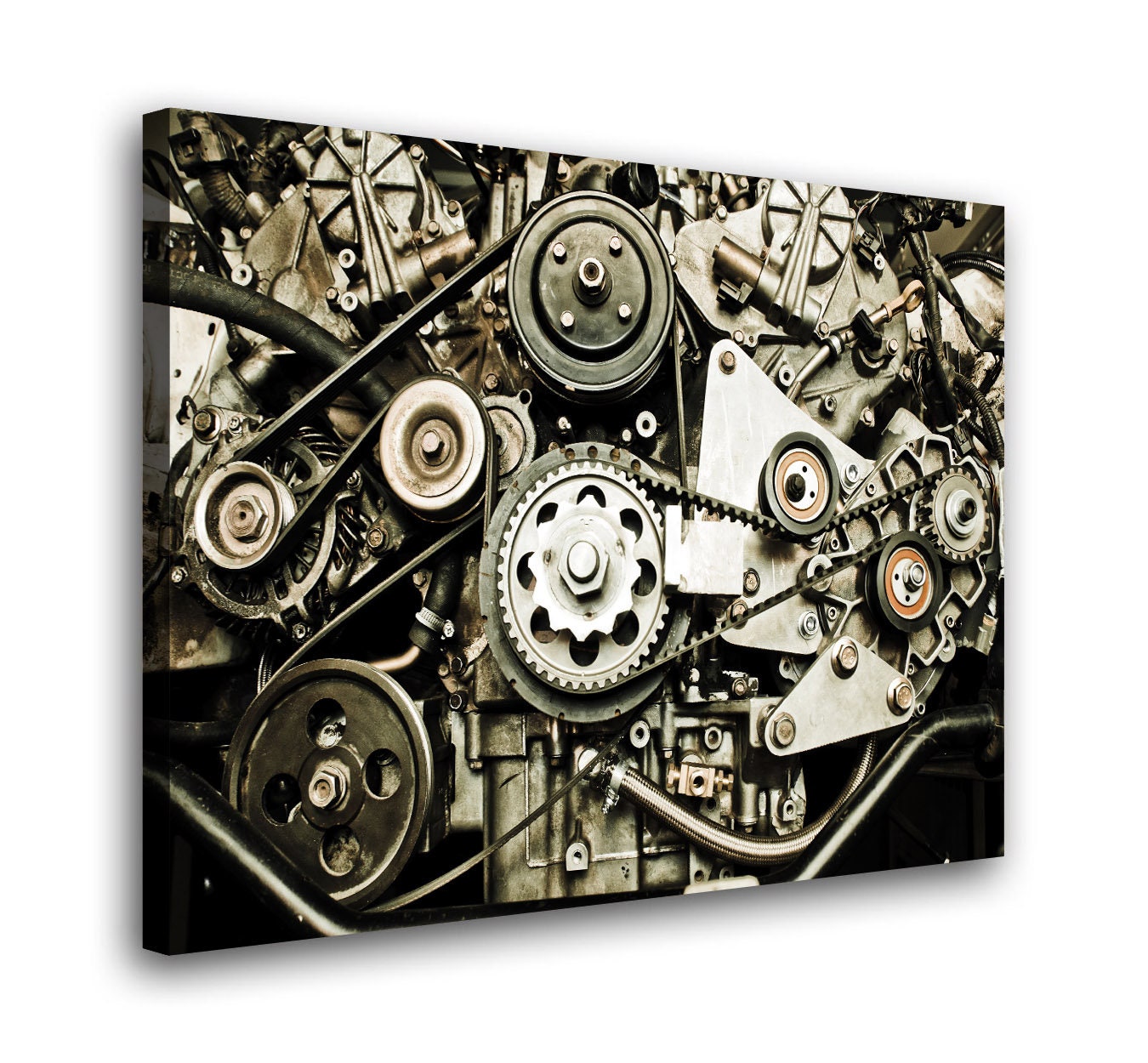 Car Parts Wall Art, Auto Parts Photo, Black and White Canvas, Car Lover ...