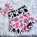 Pink Disco and Cow Print Bummie Outfit/girl Western Bummie Sets/baby ...