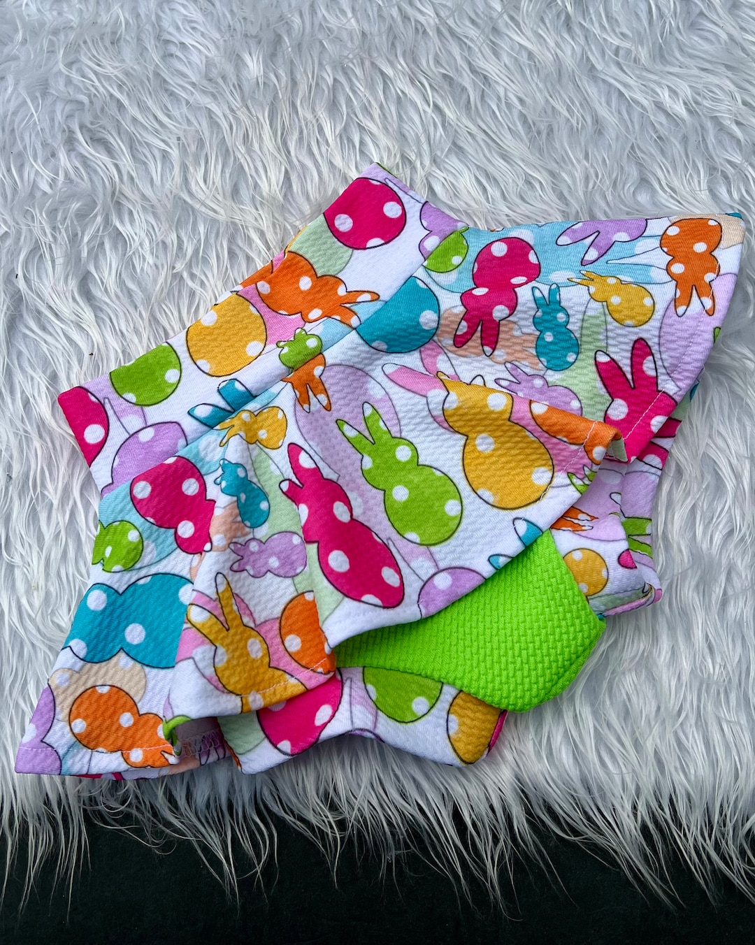 Easter Bunny Skirted Bummie/baby Girl High Waisted Bummie Set/polka Dot ...