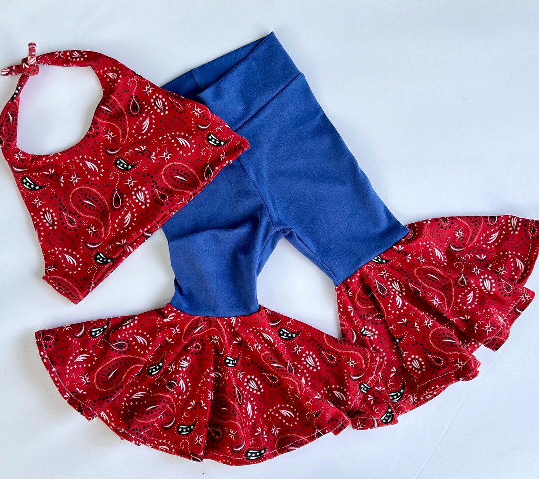 Baby Girl Paisley Halter and Bell Bottom Set/baby Halter Set/halter ...